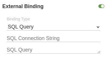 SQL External Bindings